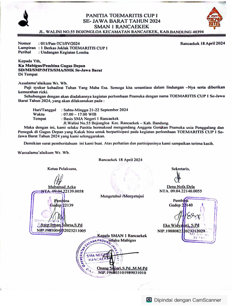 Surat Undangan Kegiatan | PDF