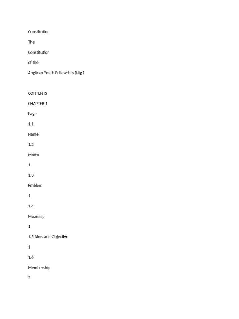 AYF Constitution | PDF