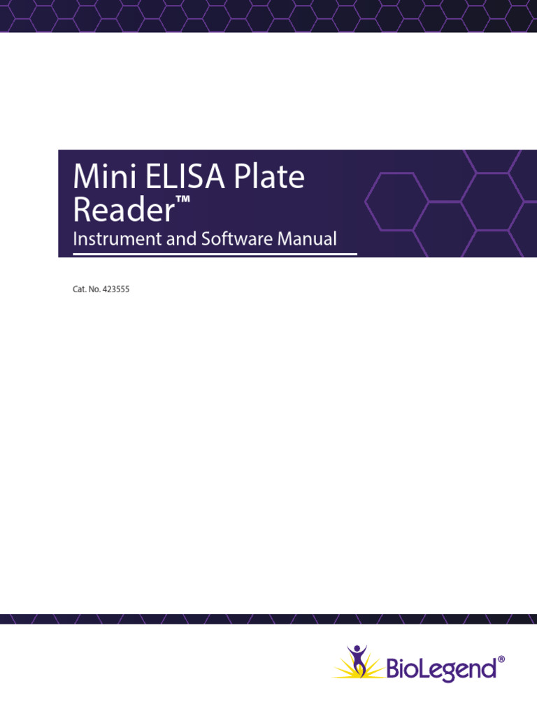 Biolegend Mini Elisa Plate Reader Manual | PDF