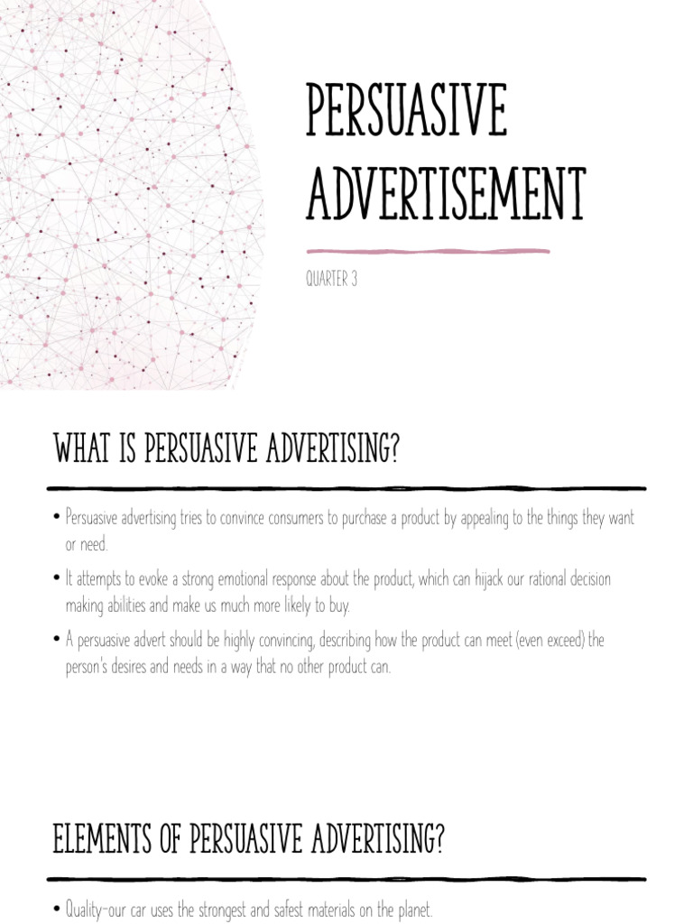 Persuasive Advertisement | PDF