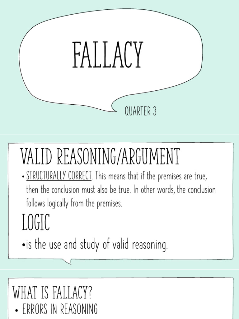Fallacy Lesson | PDF