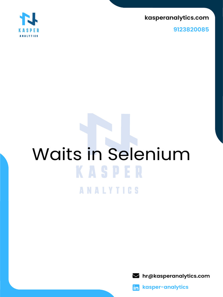 Waits in Selenium 1719218349 | PDF