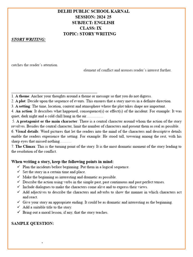 Story Writing | PDF