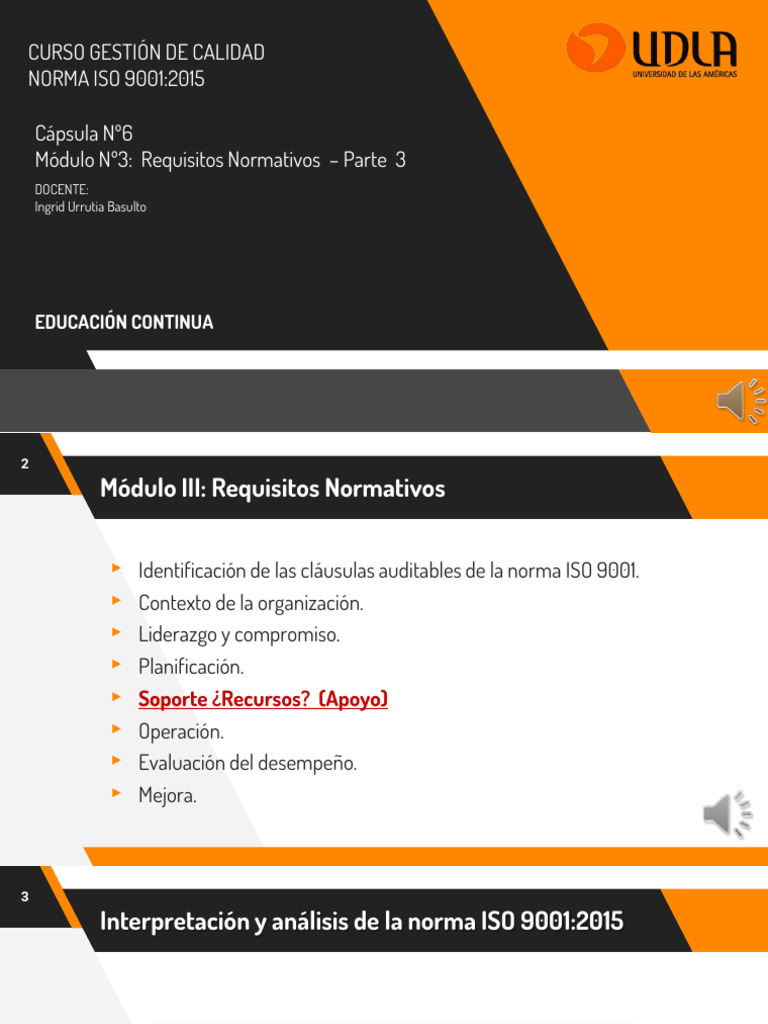Capsula 6 - Modulo III - ISO 9001 - 2015 (Parte 3) | PDF