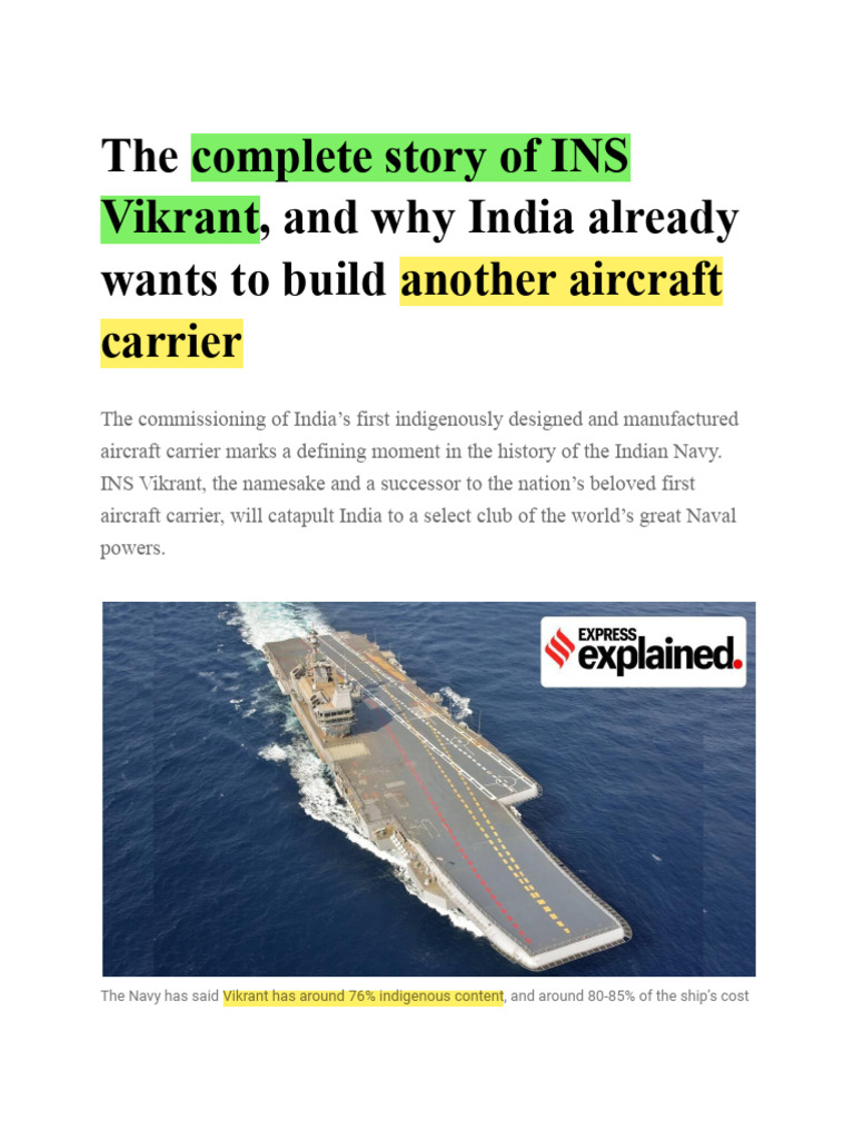 INS Vikrant | PDF