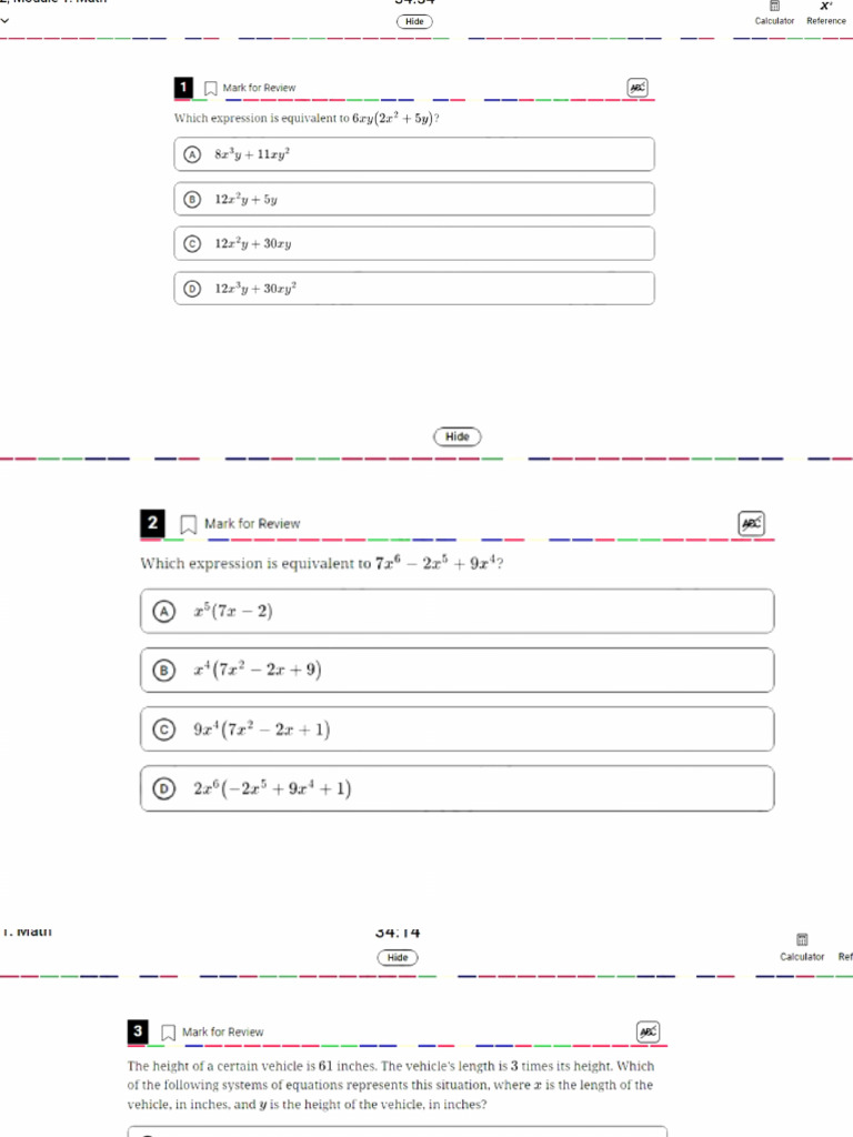 2024 06 Digital SAT US Math Module 1 | PDF