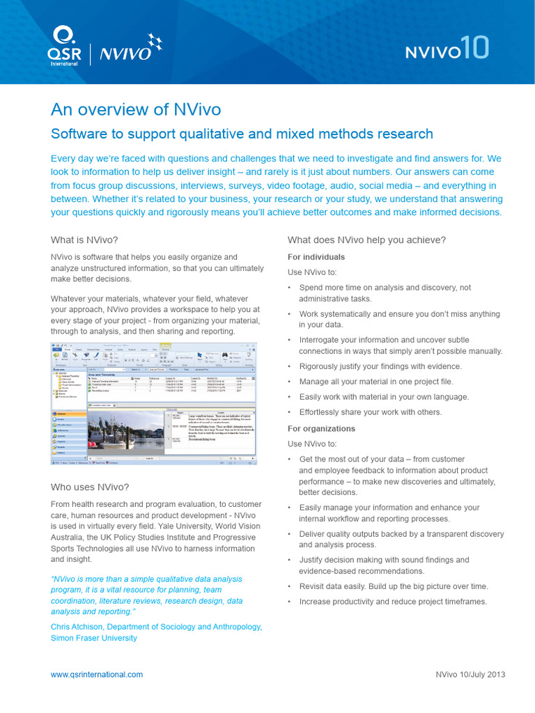 Nvivo10 Overview | PDF