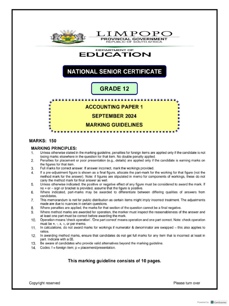 LP Accn p1 Sept GR 12 Memo 2024 | PDF