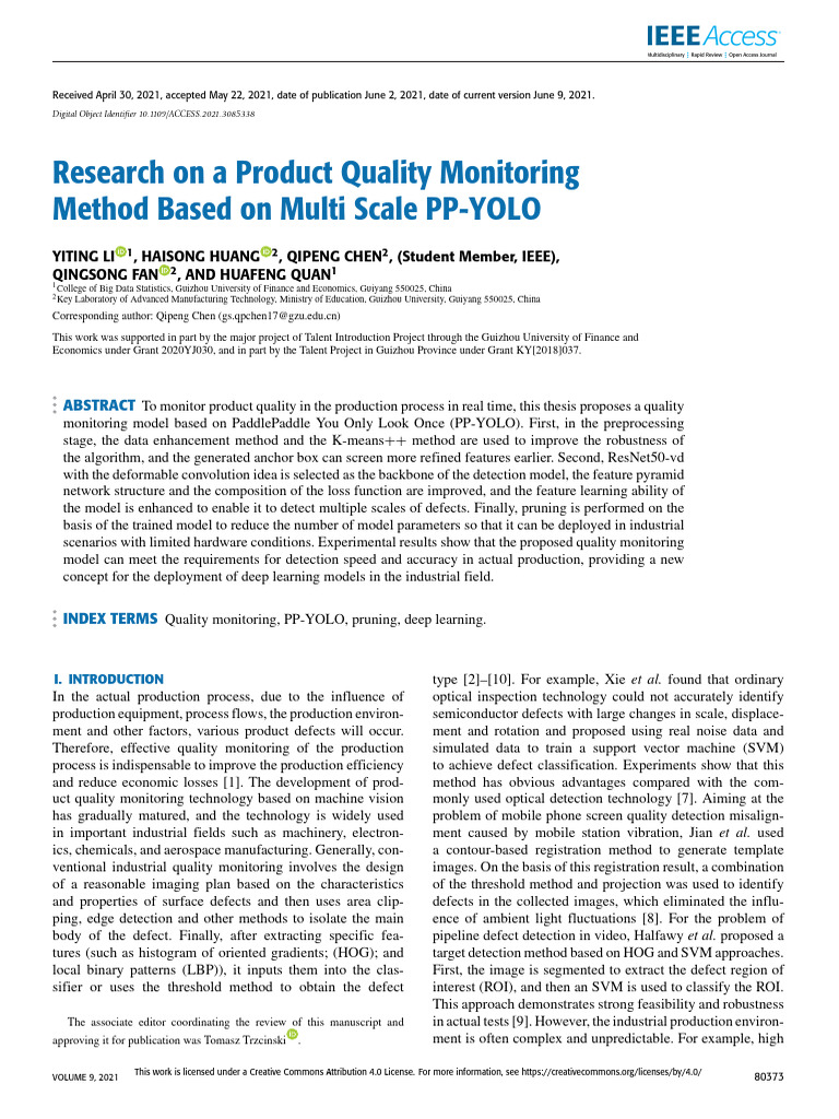 Research On A Product Quality Monitoring Method Based On Multi Scale PP ...