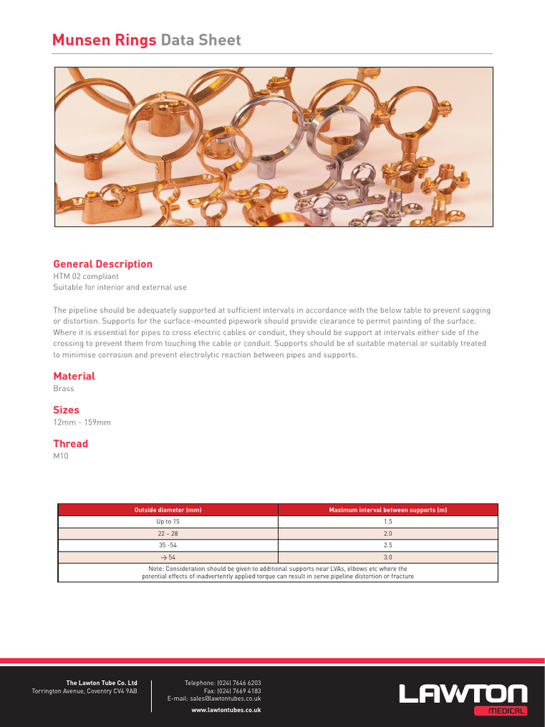 Medical Munsen Ring Data Sheet | PDF