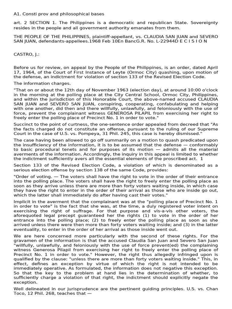 Election Law Summary | PDF