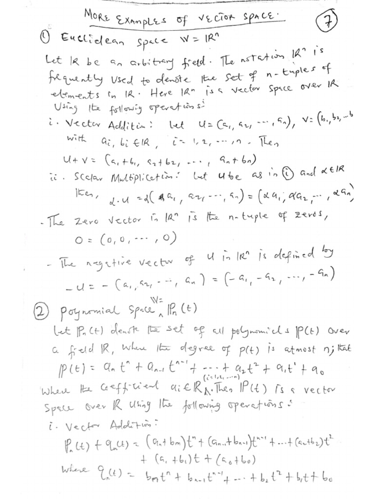 Vector Space-Subspace | PDF