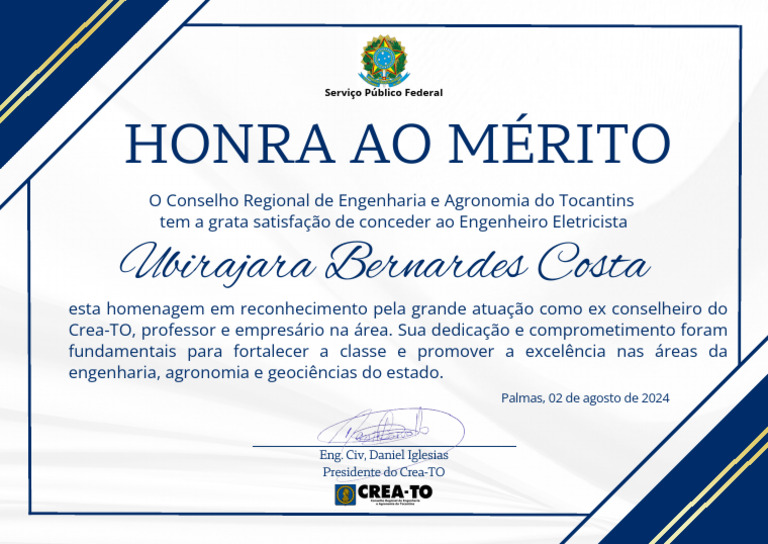Certificado de Honra | PDF