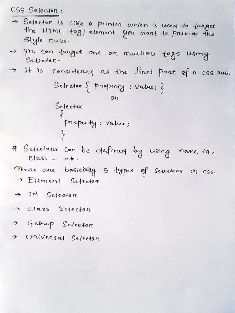 CSS Selectors - Theory | PDF