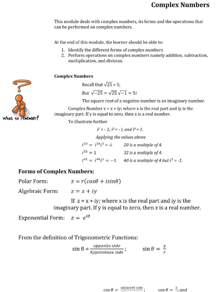 MATH 632 - Advanced Mathematics - Week 1 - Complex Numbers | PDF ... MATH 632 - Advanced Mathematics - Week 1 - Complex Numbers | PDF ...
