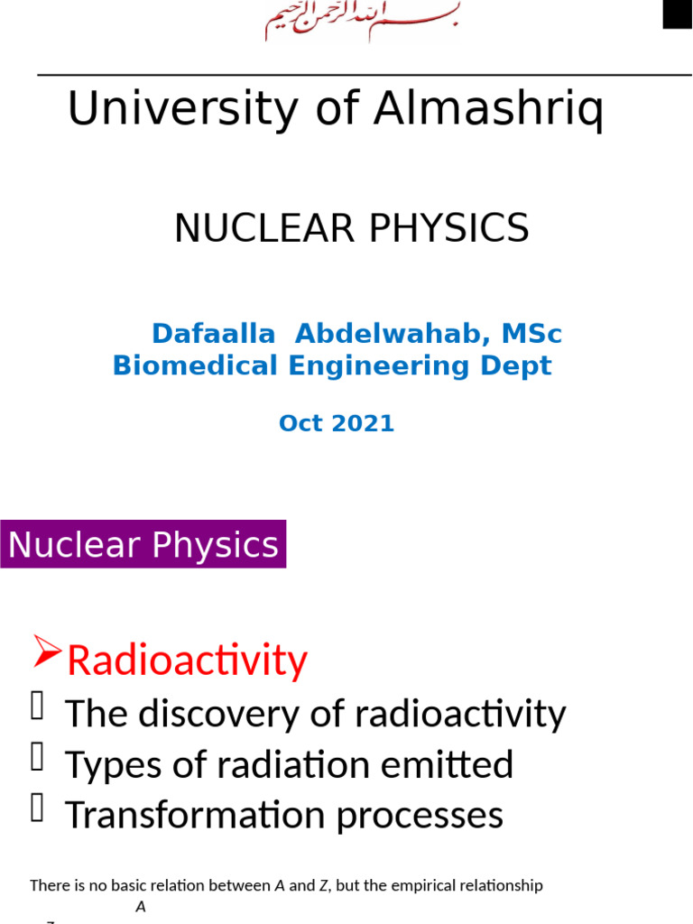 Nuclear Physics Lec 3 | PDF