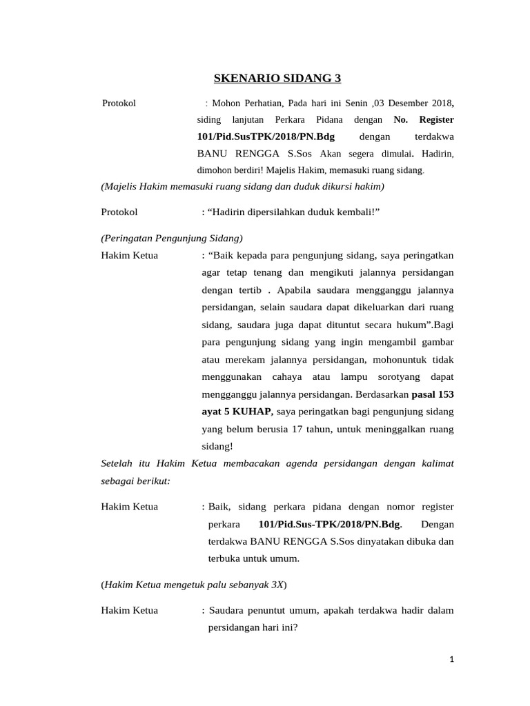 Skenario Putusan Sela | PDF