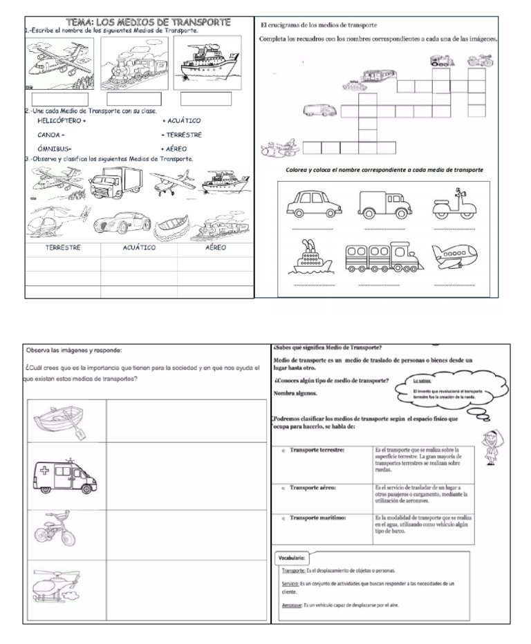Medios de Transporte Segundo | PDF