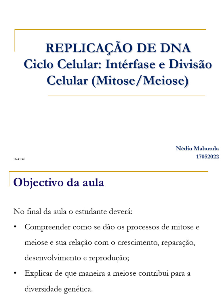 Aula 2-Divisao Celular | PDF