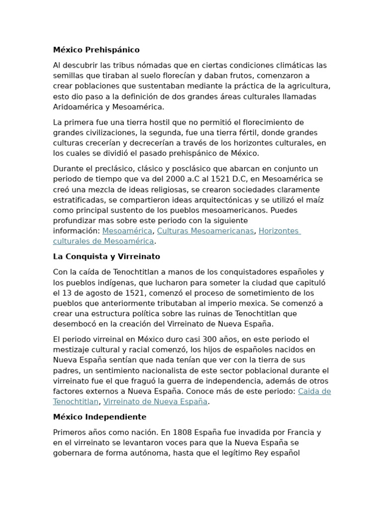 Historia de Mexico | PDF | Mesoamérica | México Historia de Mexico | PDF | Mesoamérica | México