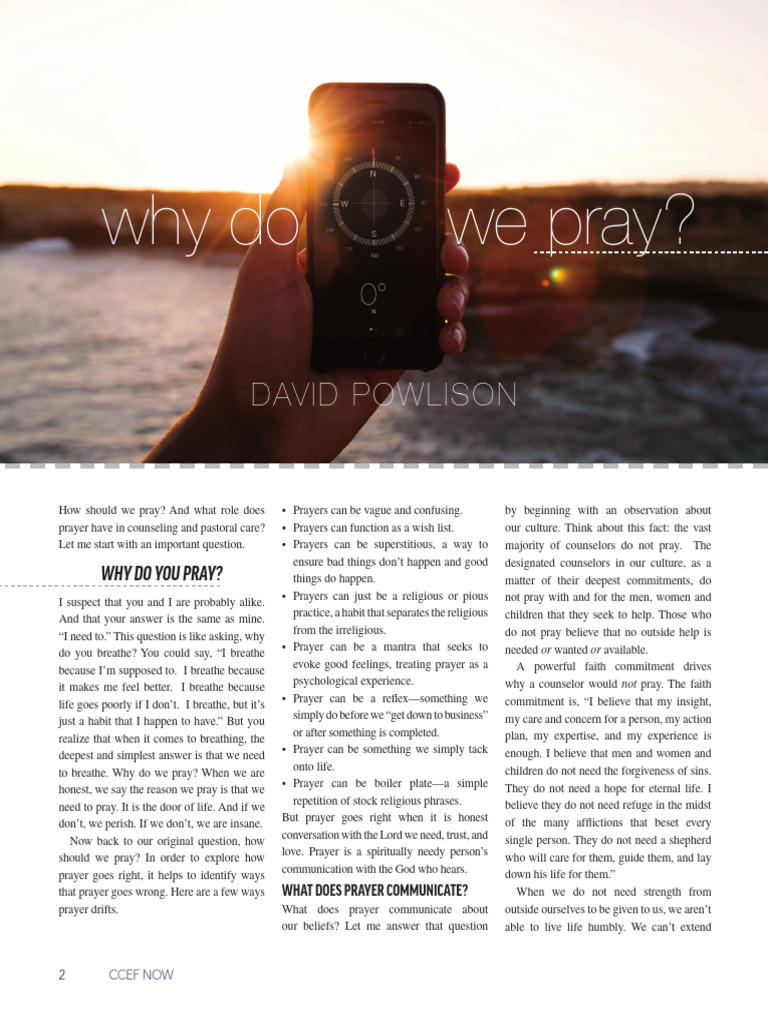 Why Do We Pray | PDF