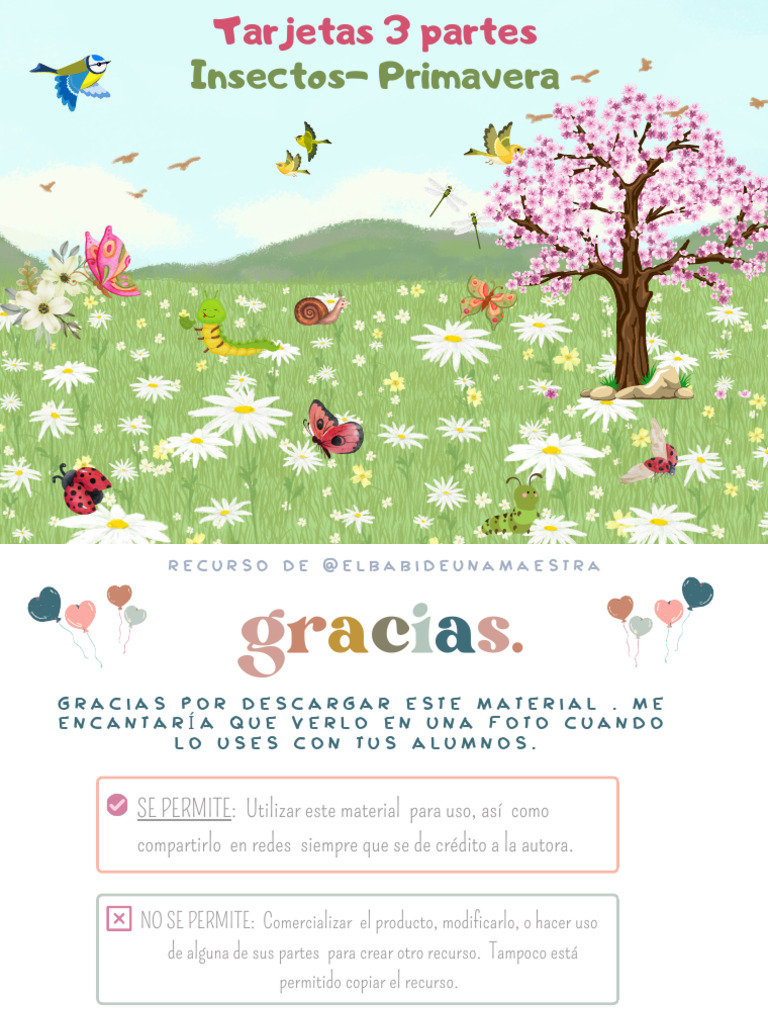 Tarjetas 3 Partes Montessori | PDF