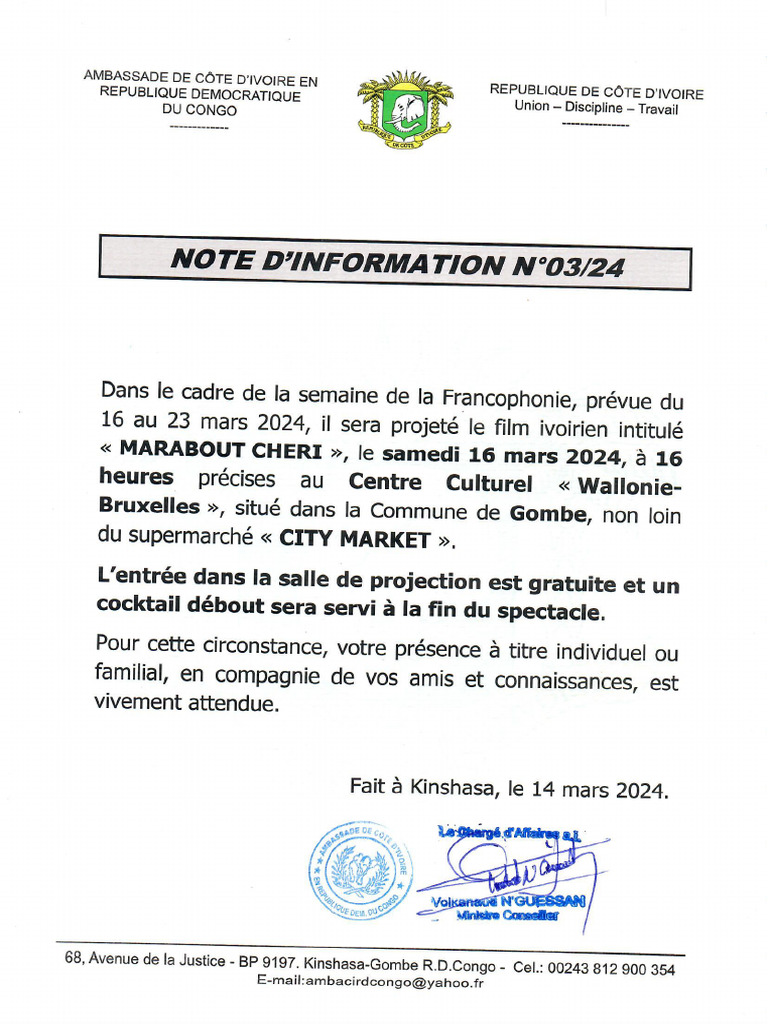 Note D'information n03 | PDF