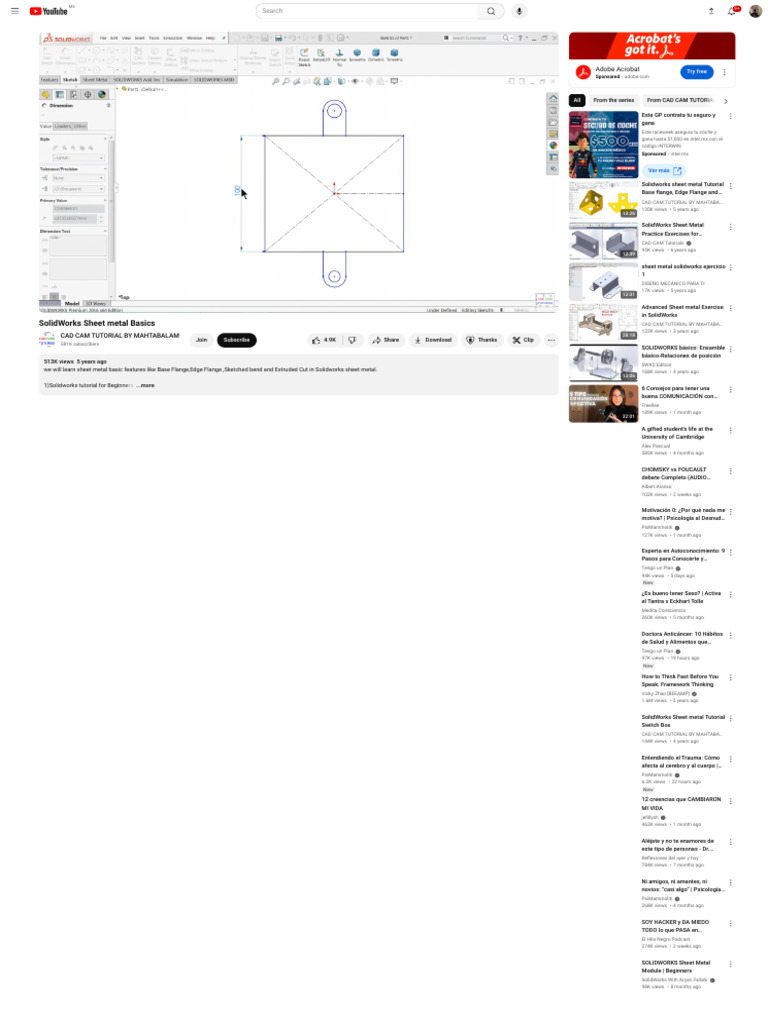 Solidworks Sheet Metal Basics: Adobe Acrobat | PDF