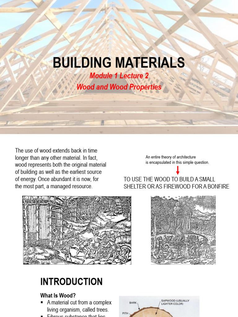 AR161 Module 1 Lecture 2 Wood and Wood Properties - Rev2022 | PDF ...