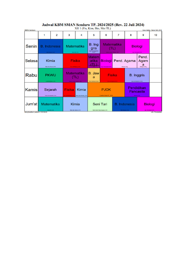 Jadwal | PDF