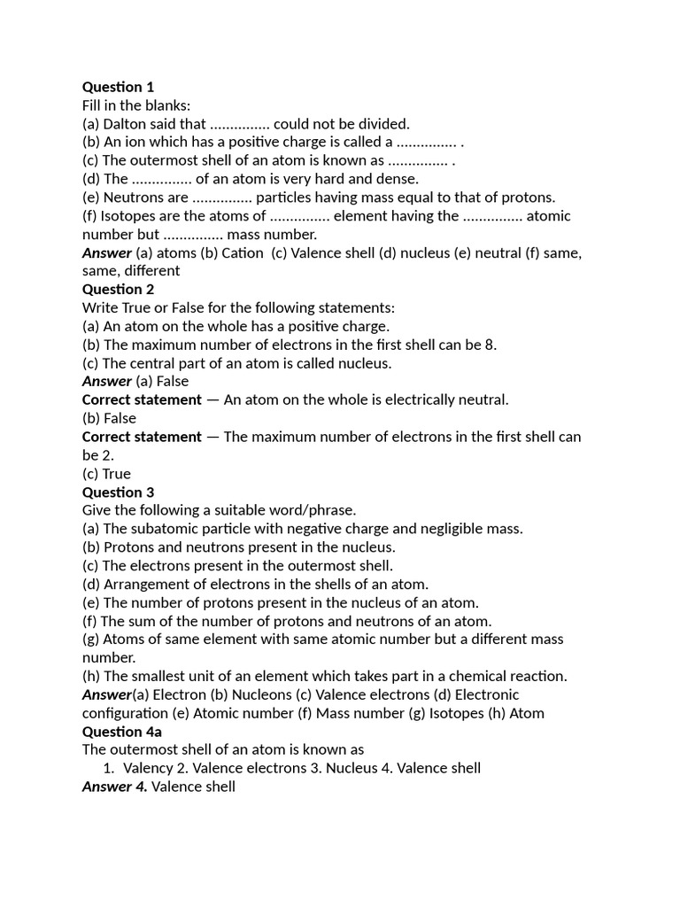 Class Viii Icse CH Q &a 2024-2025 | PDF