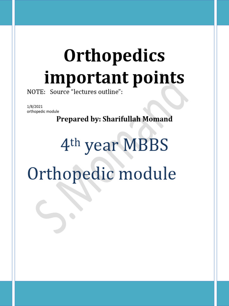 Orthopedics | PDF