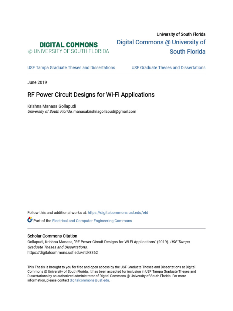 RF Power Circuit Designs For Wi-Fi Applications | PDF | Wireless ...