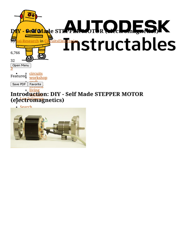 DIY - Self Made STEPPER MOTOR (Electromagnetics) - 6 Steps (With Pictures) - Instructables | PDF ...
