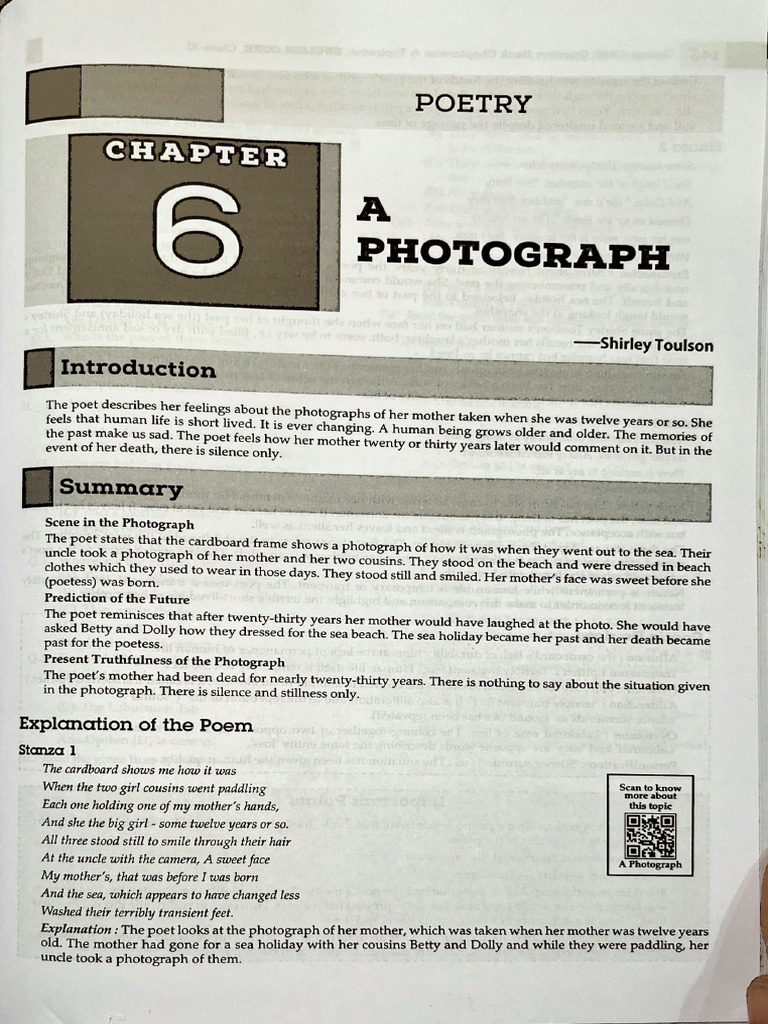 Class 11 - A Photograph | PDF