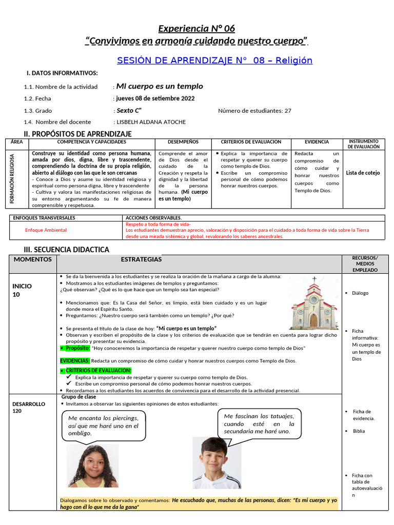 Mi Cuerpo Es Un Templo de Dios | PDF