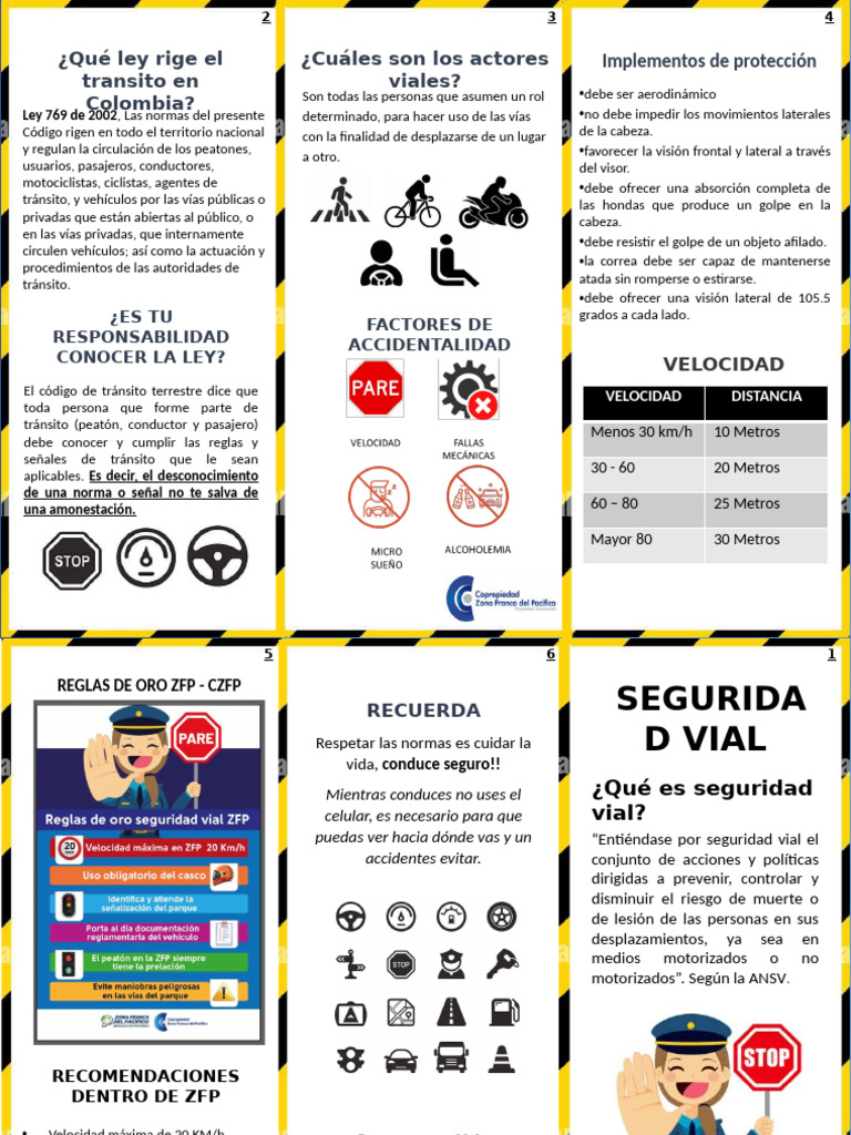 Folleto Seguridad Vial | PDF