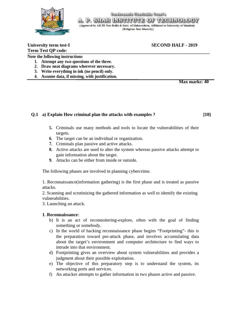 CSL UT-1 Q.paper Solution | PDF