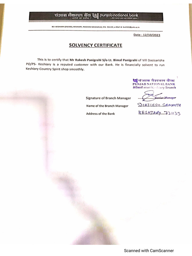 Proof of Solvency | PDF Proof of Solvency | PDF