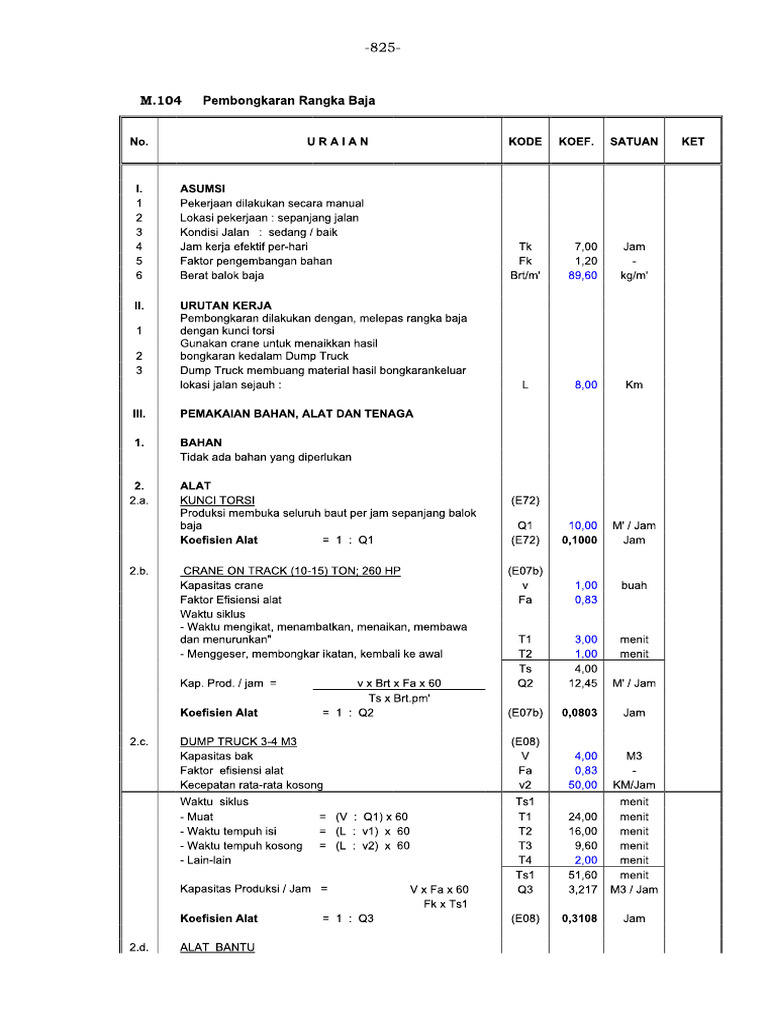 Ahsp Pembongkaran Rangka Baja | PDF