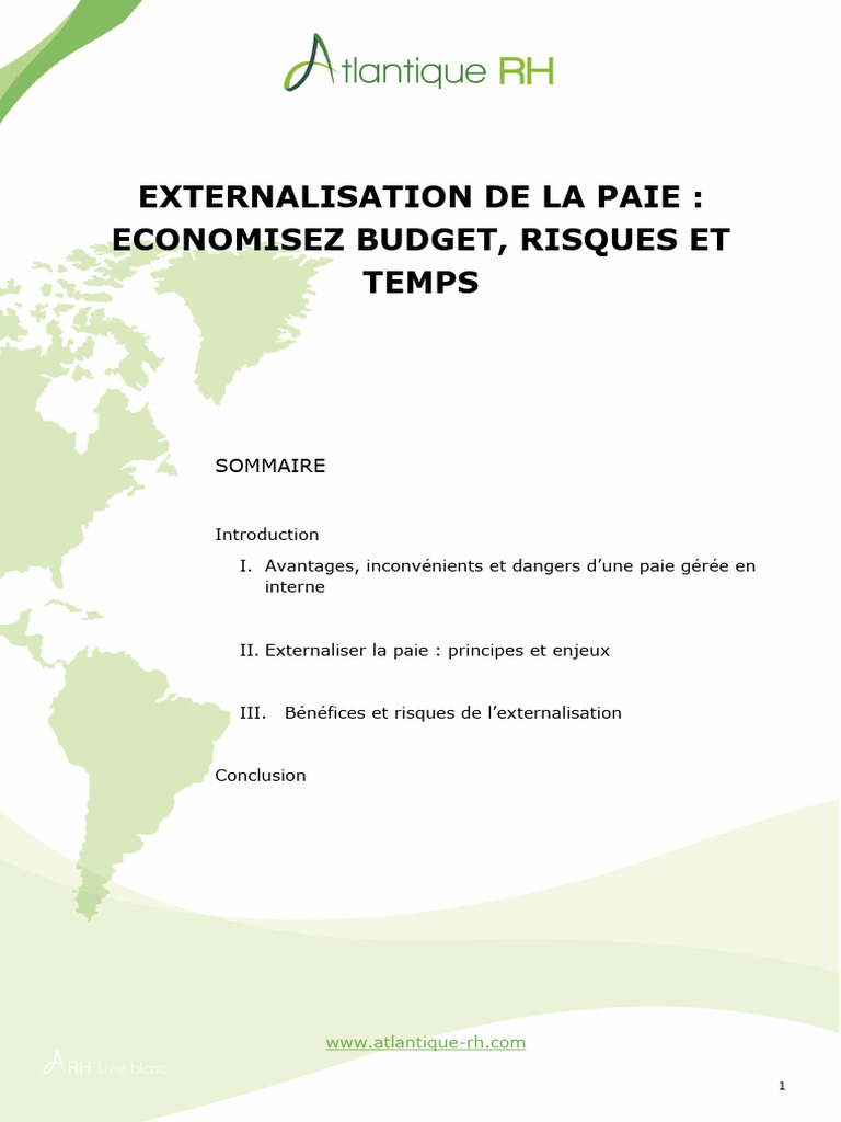 Livre Blanc Externalisation V3 | PDF