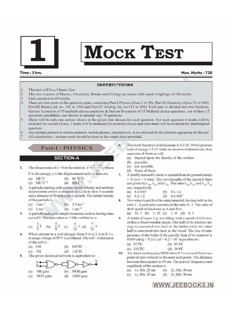 Mock Test 01 | PDF