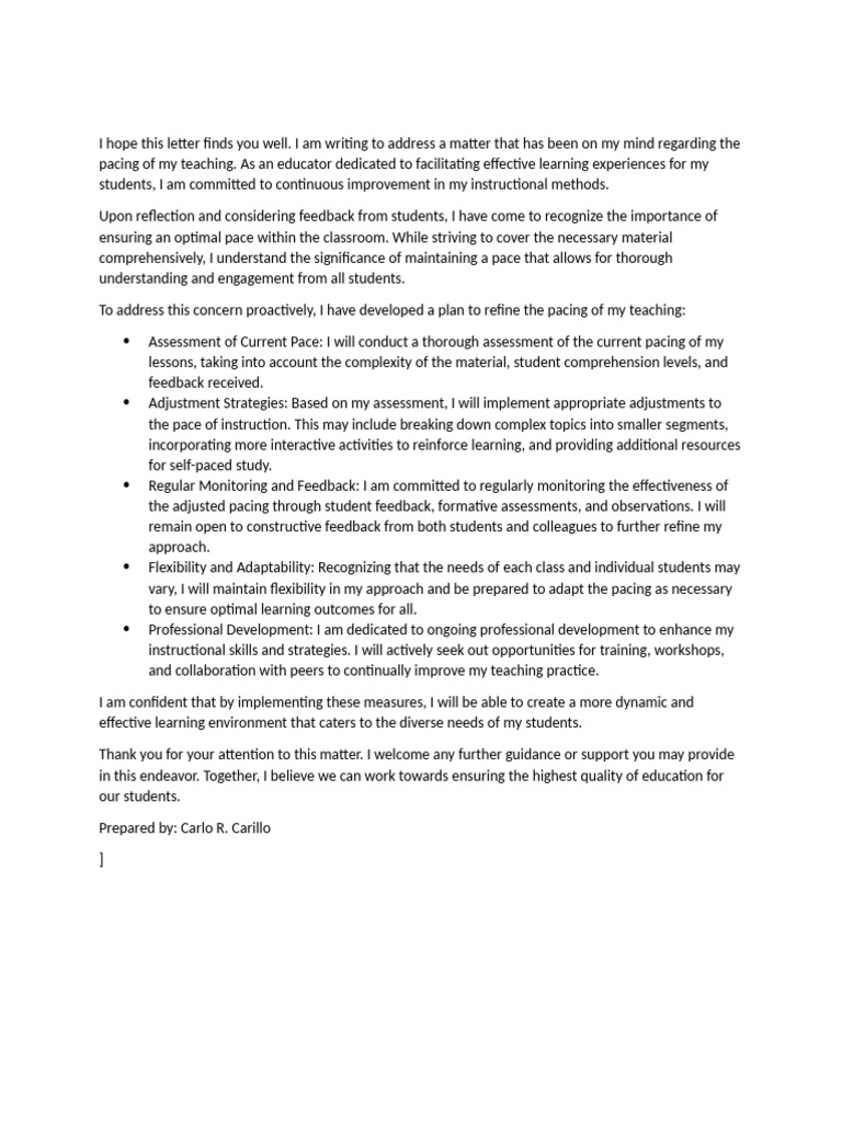 Response To Letter | PDF