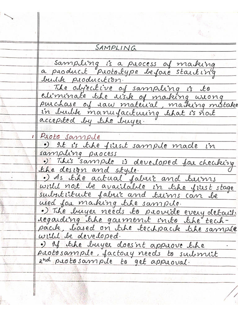 Sampling Notes | PDF