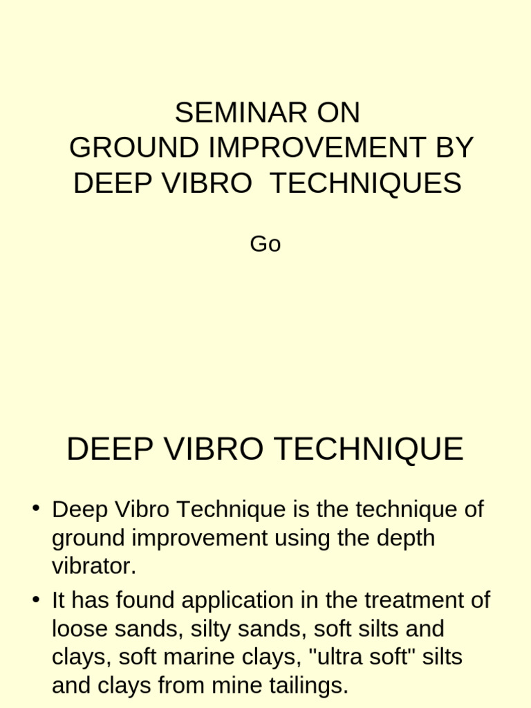 SEMINAR ON VIBRO TECHNIQUE | PDF