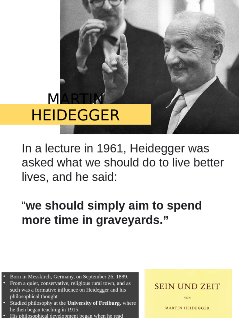 Martin Heidegger Philosophy PWPT | PDF