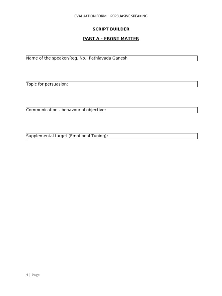 Script Builder | PDF