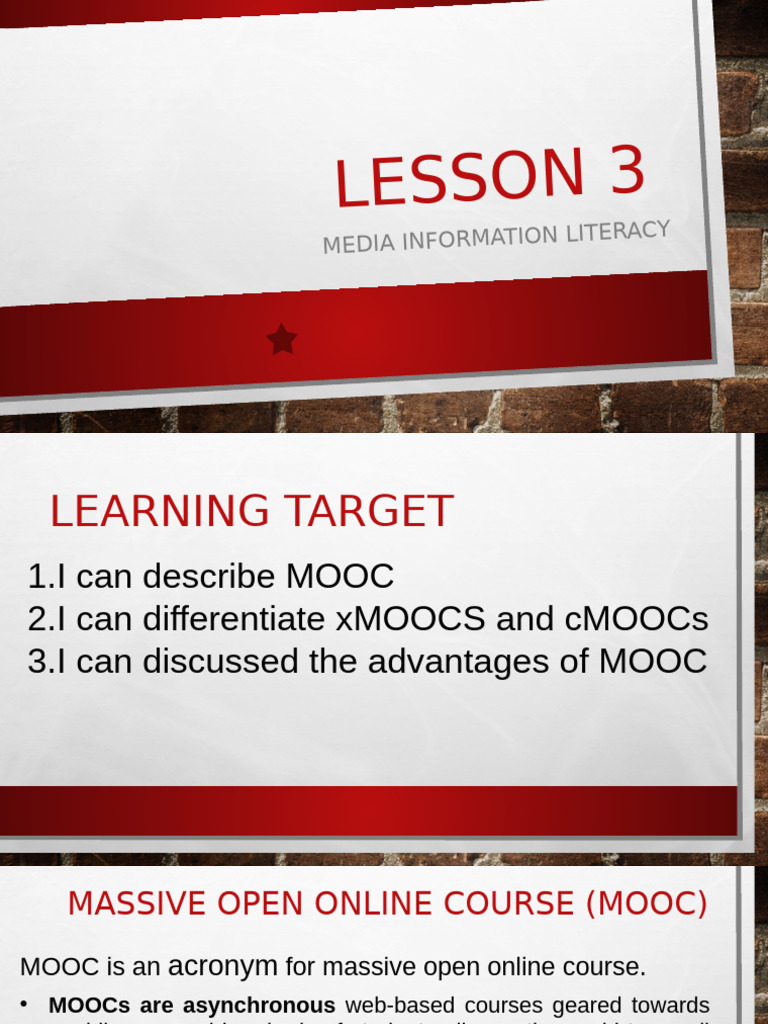 Lesson 3 Moocs | PDF