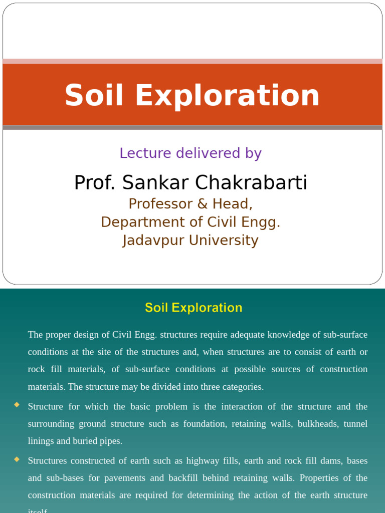 Soil Exploration-Sankar Chakrabarti | PDF