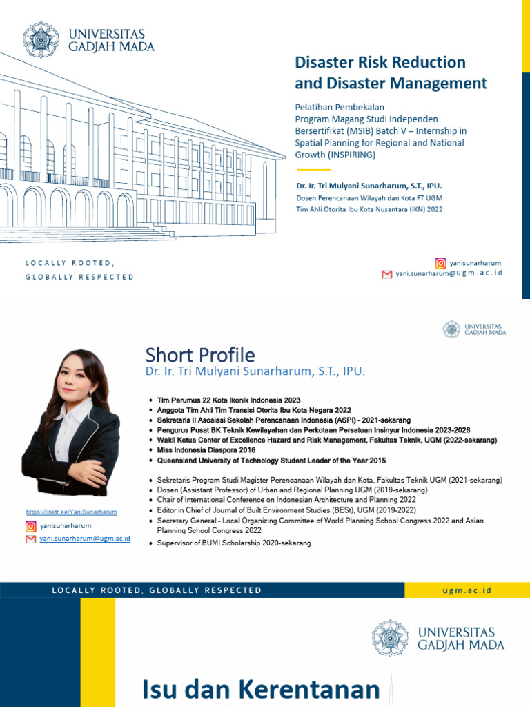 DRR and Disaster Management-Tri Mulyani Sunarharum | PDF